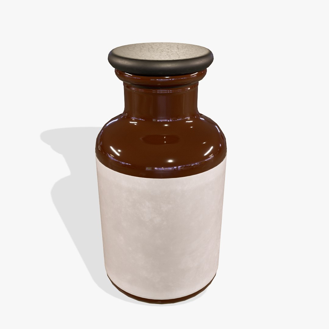 3D Amber Bottle 03 - TurboSquid 1992848