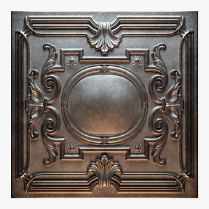 3D Old Tin Tiles - TurboSquid 1286329