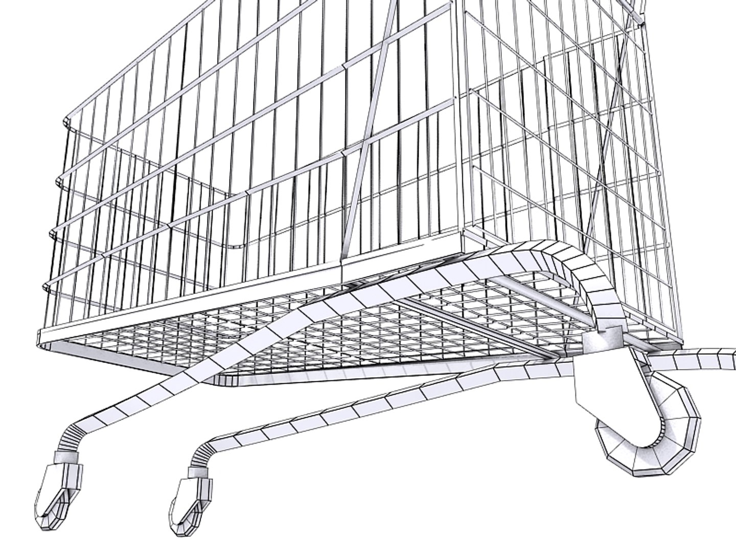 Free Shopping Trolley 3d Model