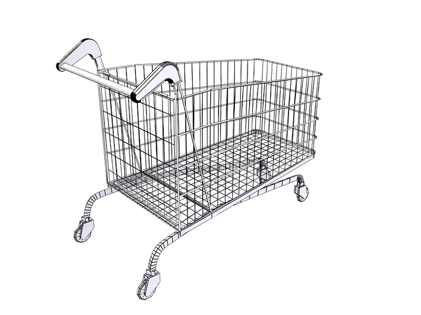 Free Shopping Trolley 3d Model