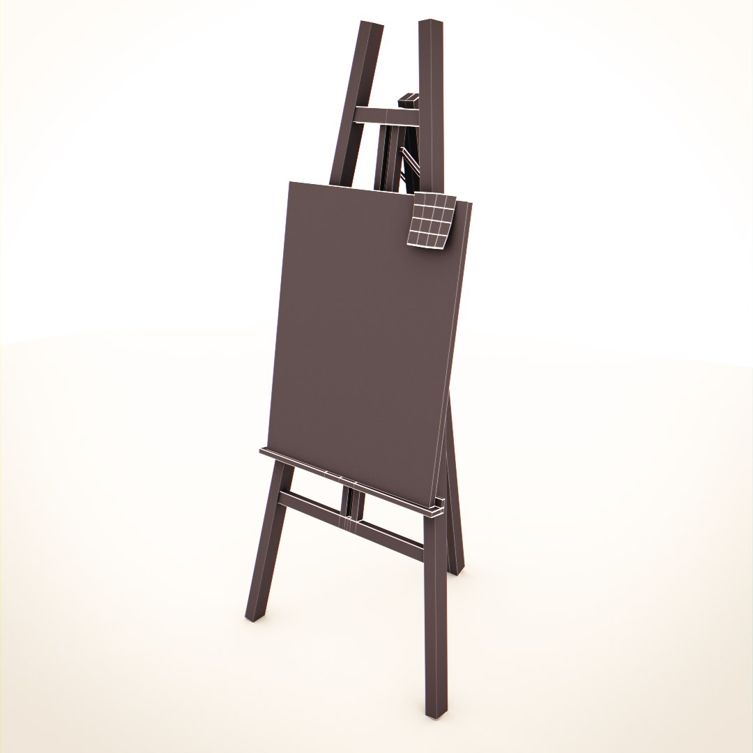 Easel Canvas 3d 3ds