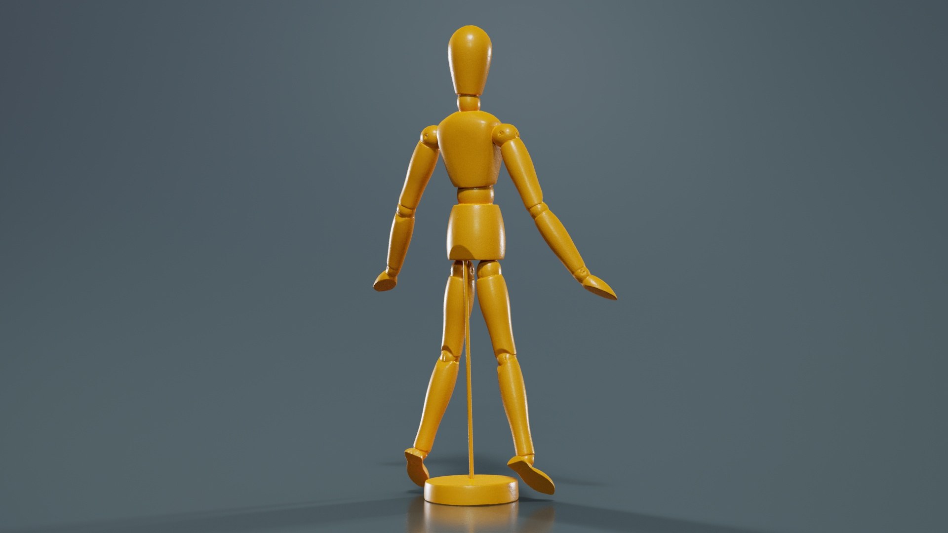3D Wooden Mannequin Pose 01 Remastered Model - TurboSquid 2363574