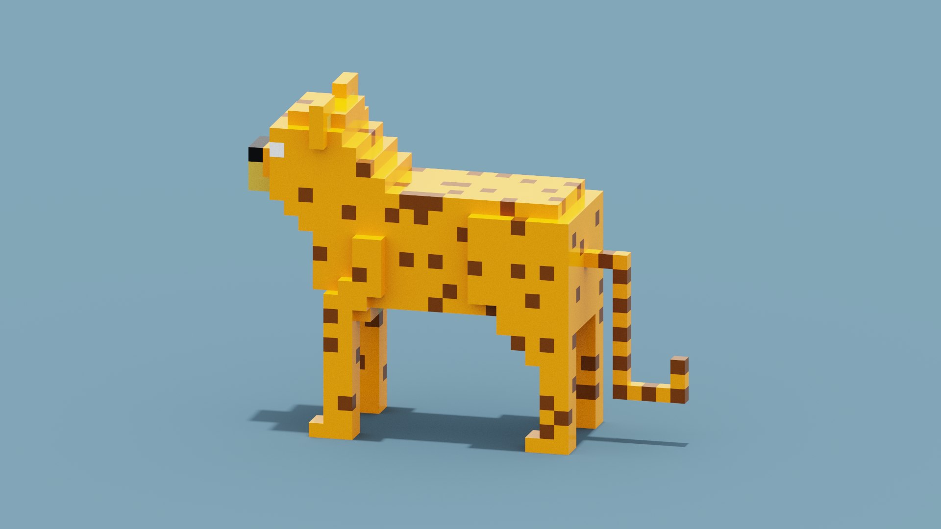 3D Voxel Cheetah - TurboSquid 1926761