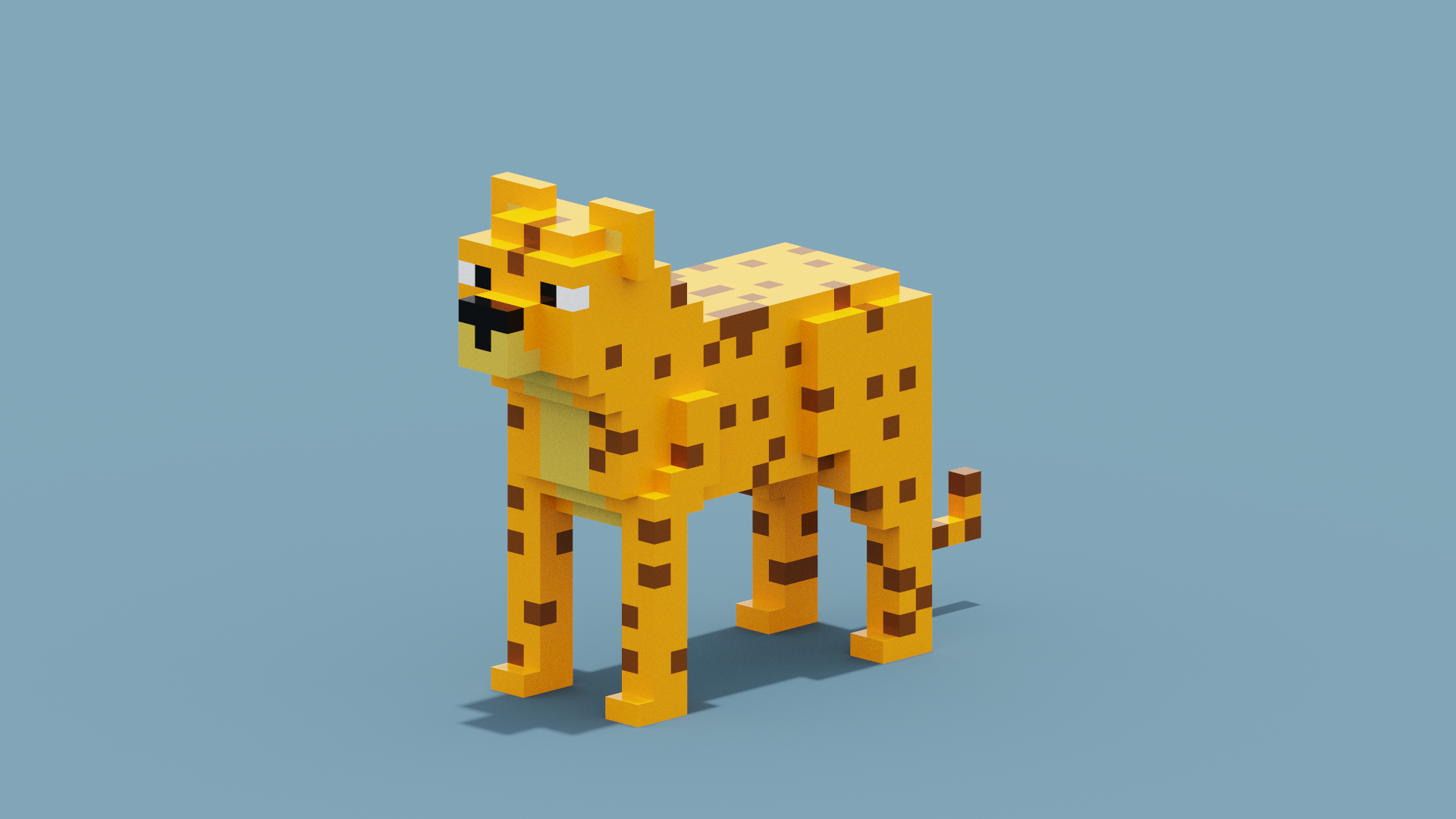 3D Voxel Cheetah - TurboSquid 1926761