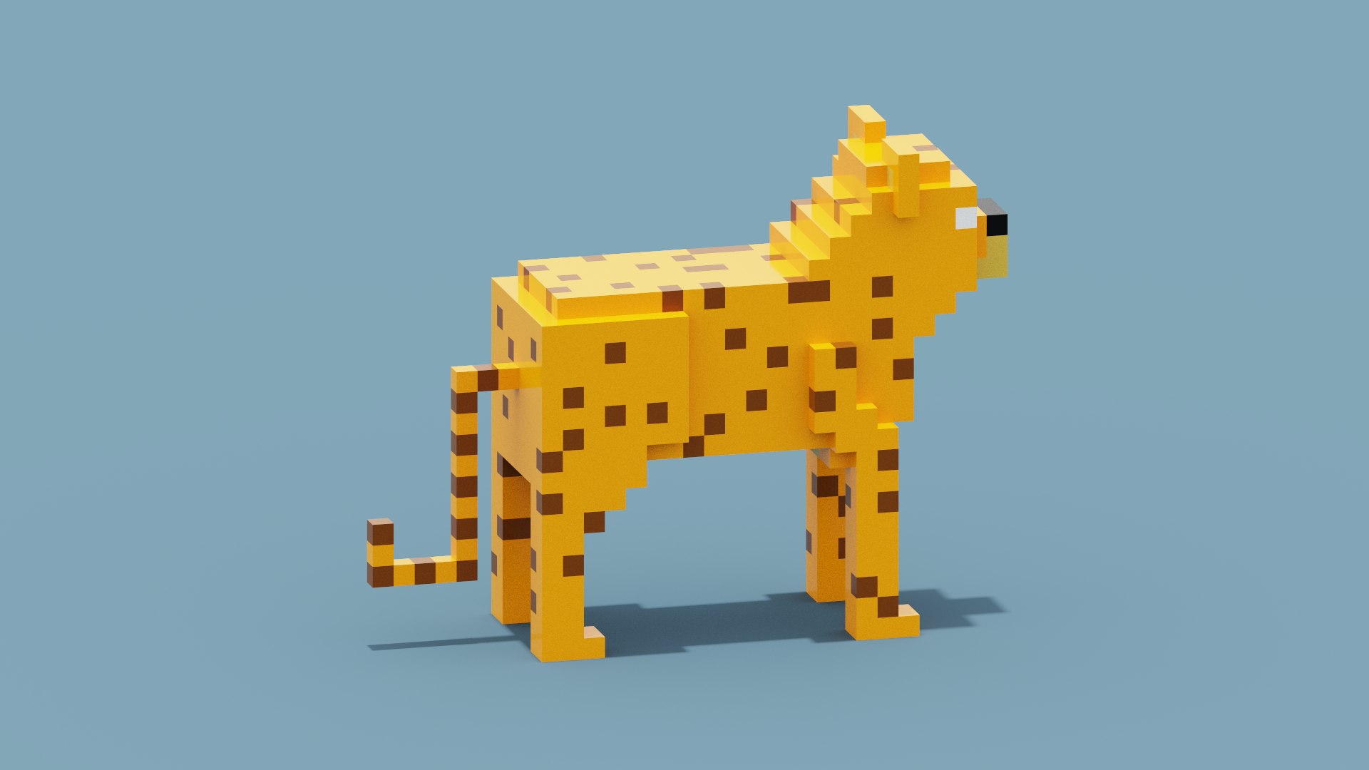 3D Voxel Cheetah - TurboSquid 1926761