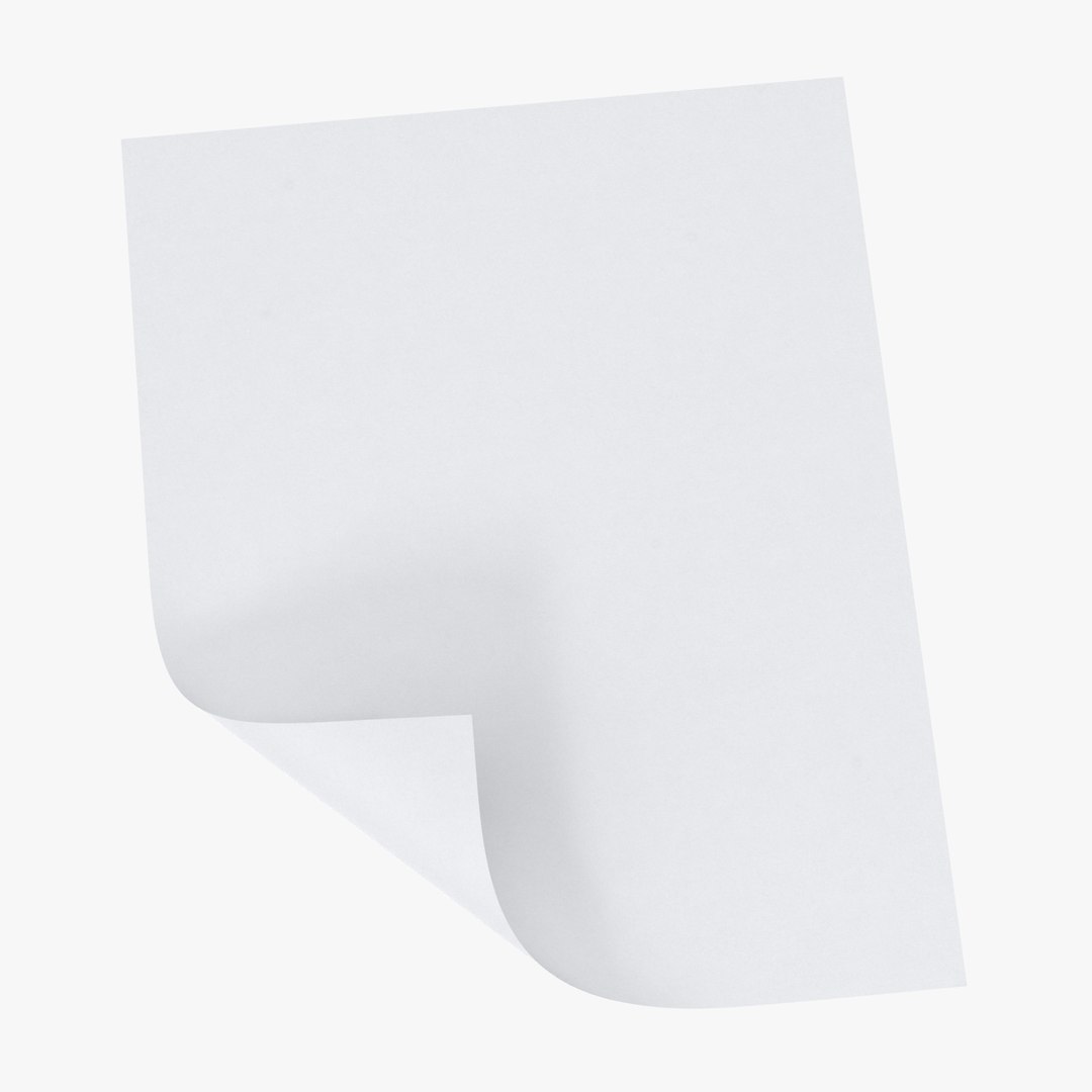 Single Paper Sheets Small Model - TurboSquid 1235838