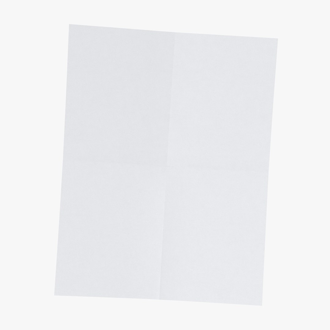 Single Paper Sheets Small Model - TurboSquid 1235838