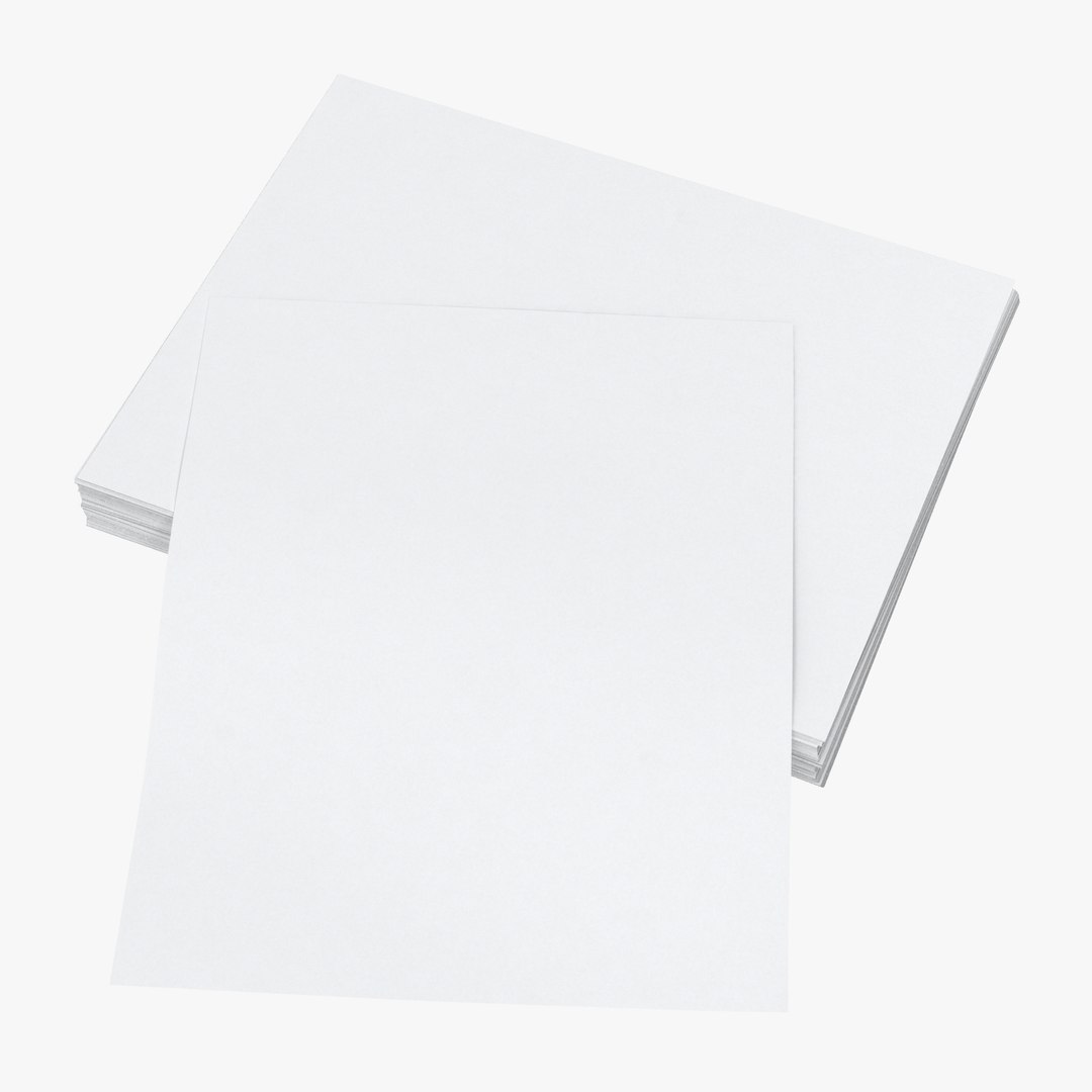Single Paper Sheets Small Model - TurboSquid 1235838