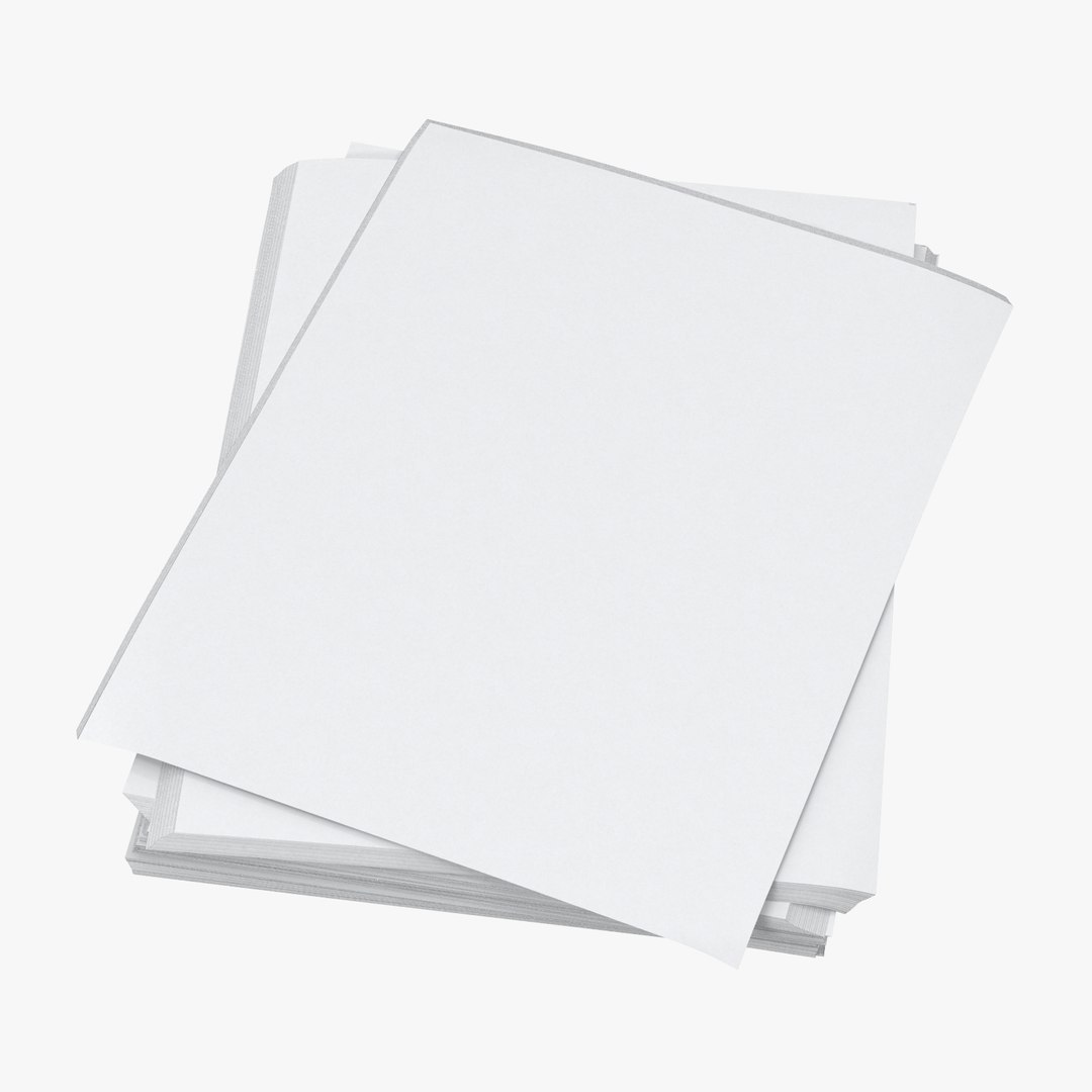 Single Paper Sheets Small Model - TurboSquid 1235838