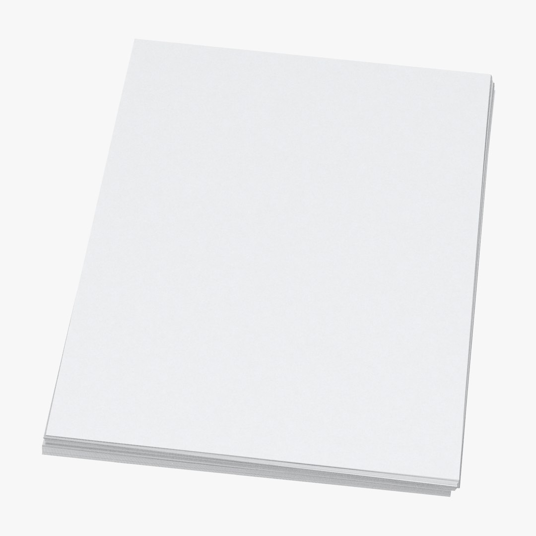 Single Paper Sheets Small Model - TurboSquid 1235838