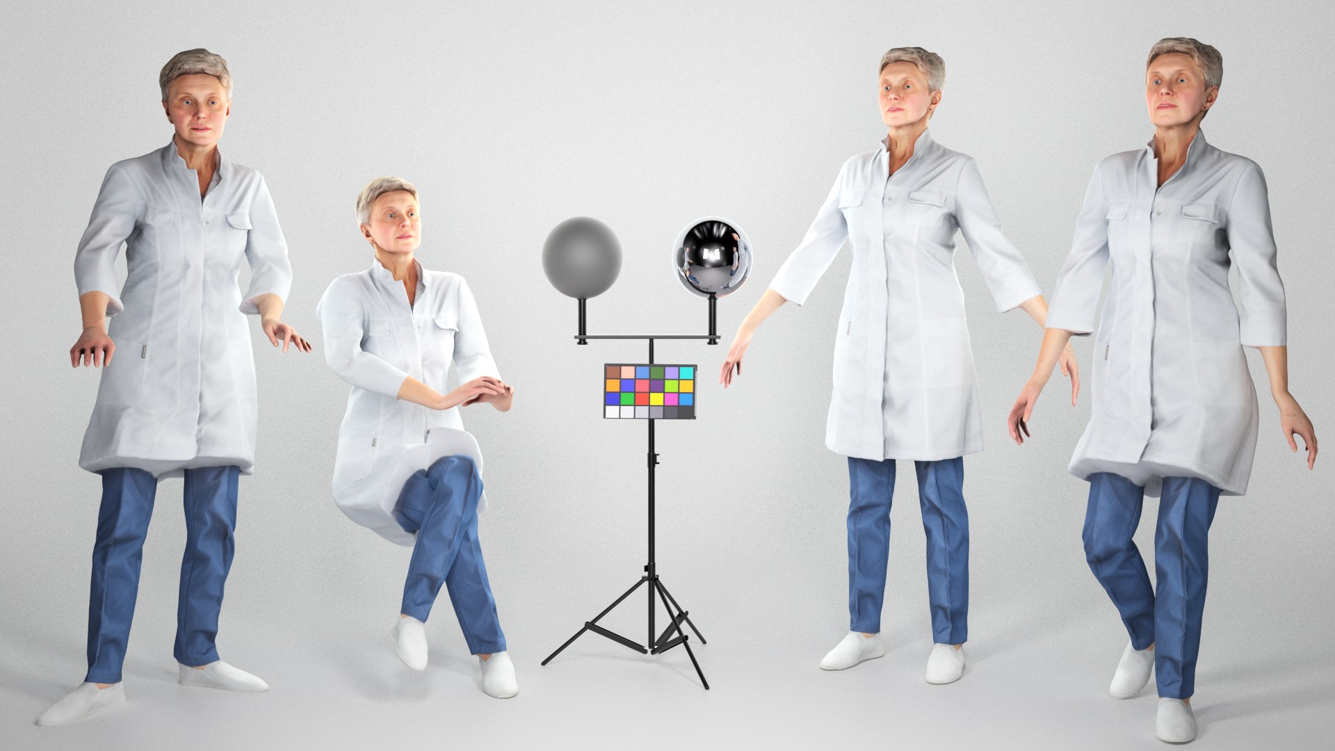 3D Human Woman Uniform Medical Model - TurboSquid 1518405