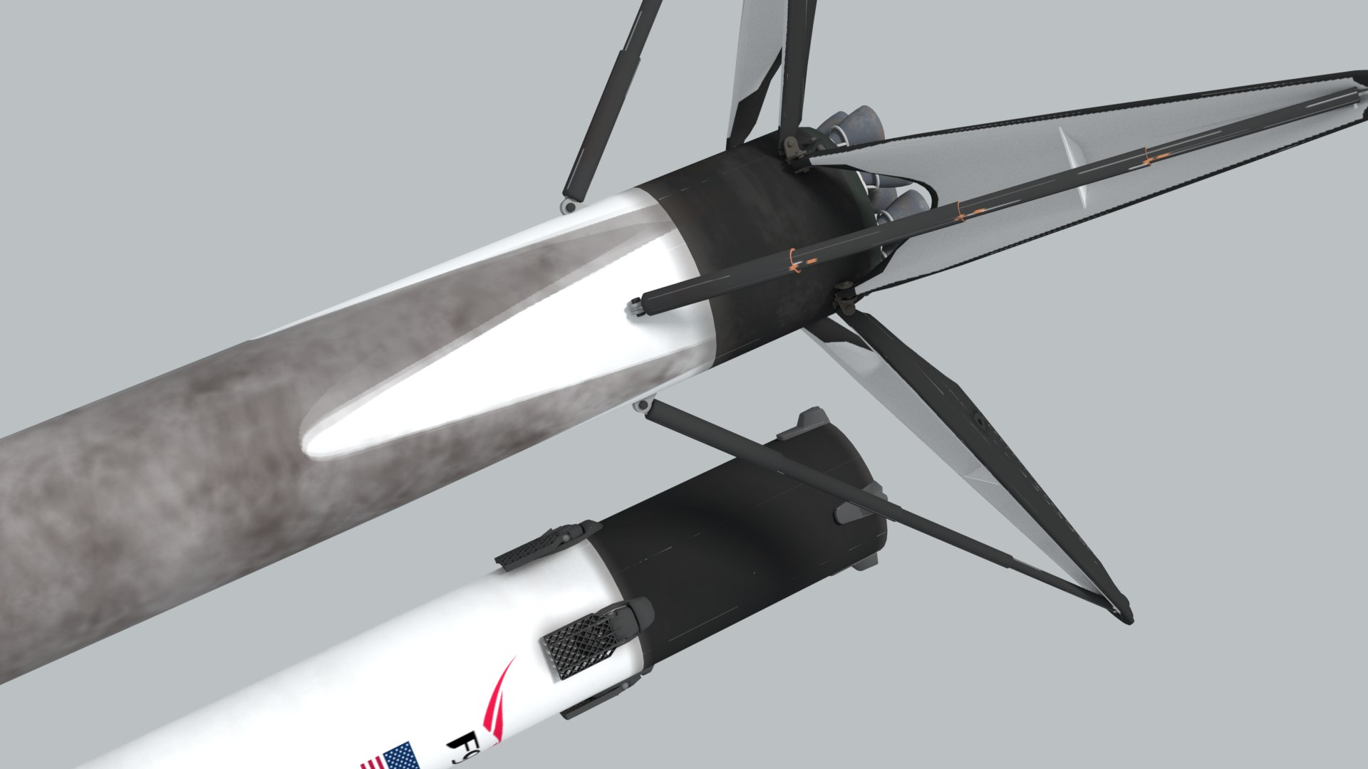 3D Falcon 9 Rocket - Used And Unused Model - TurboSquid 2194704