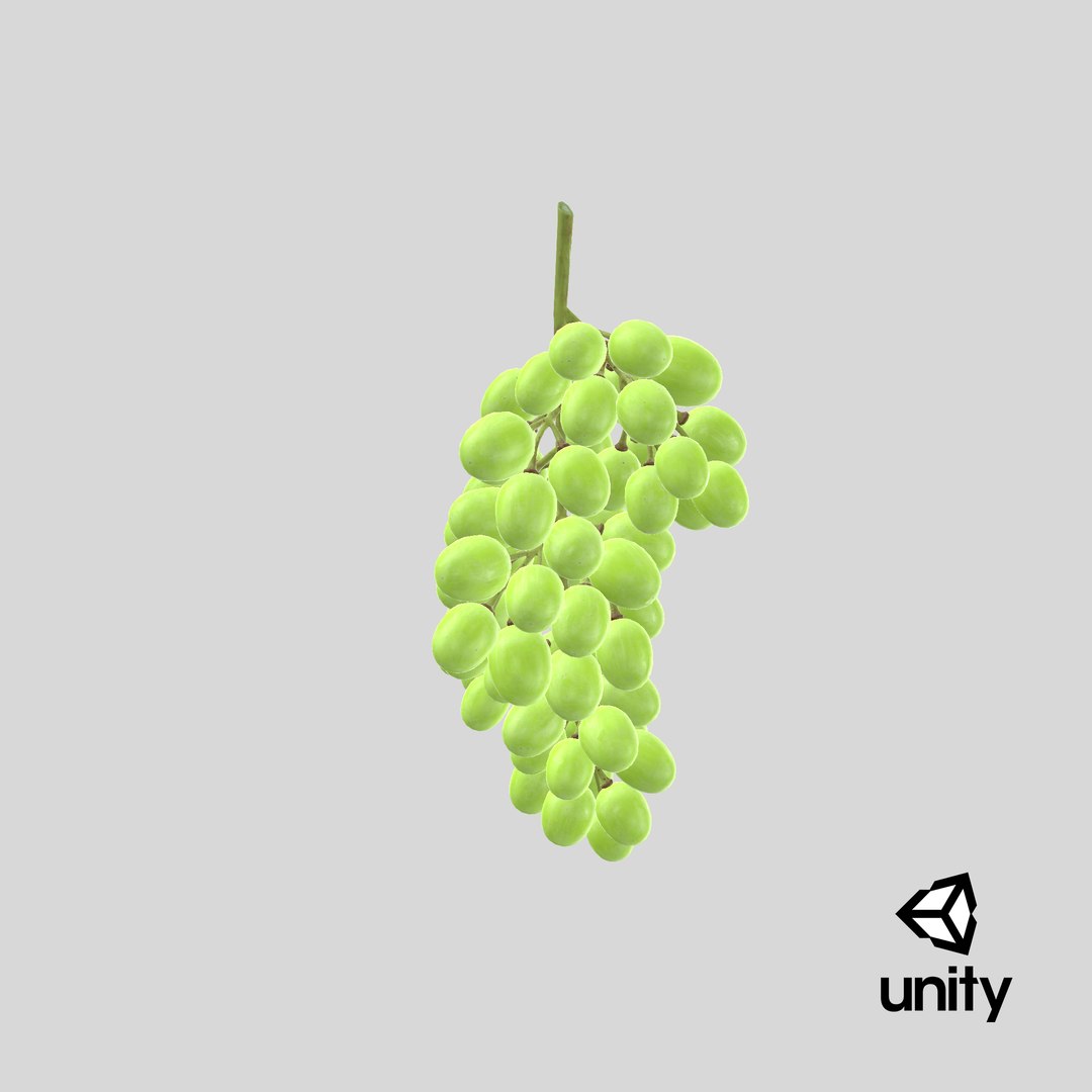 3D cluster green grapes model - TurboSquid 1503547