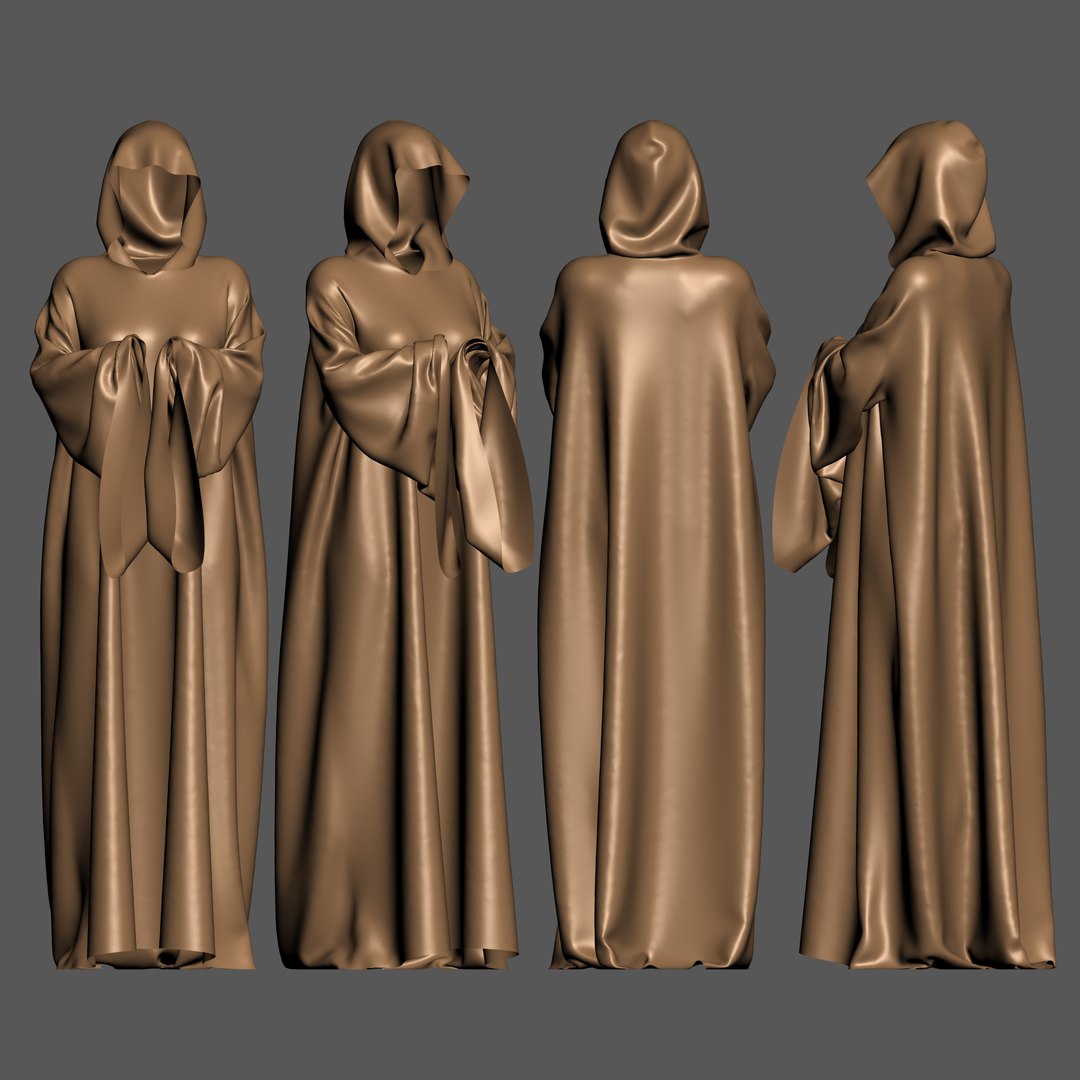 Cloak Female Model - TurboSquid 1793057