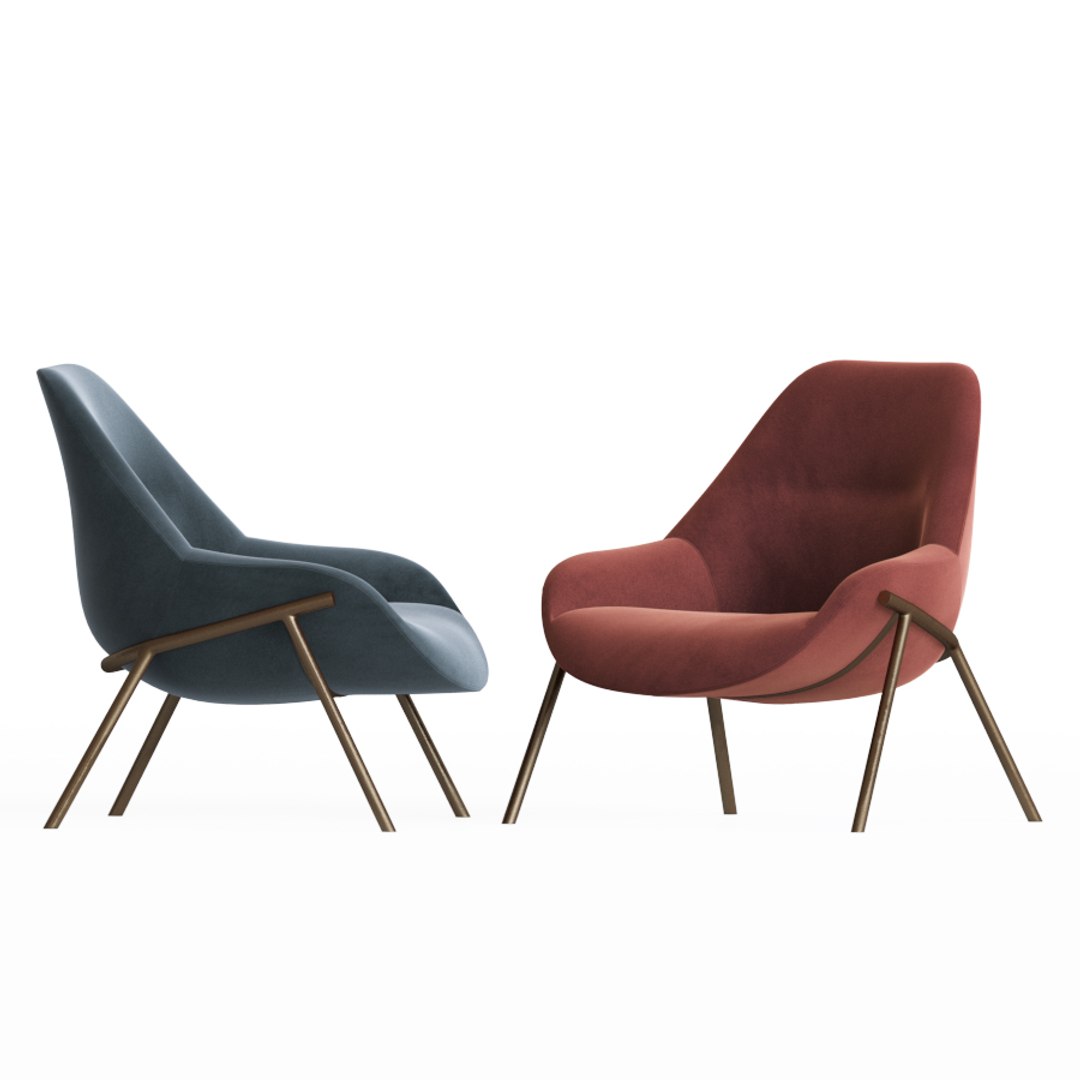 3D Iron Frame Armchair Model - TurboSquid 1551471