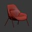 3D iron frame armchair model - TurboSquid 1551471