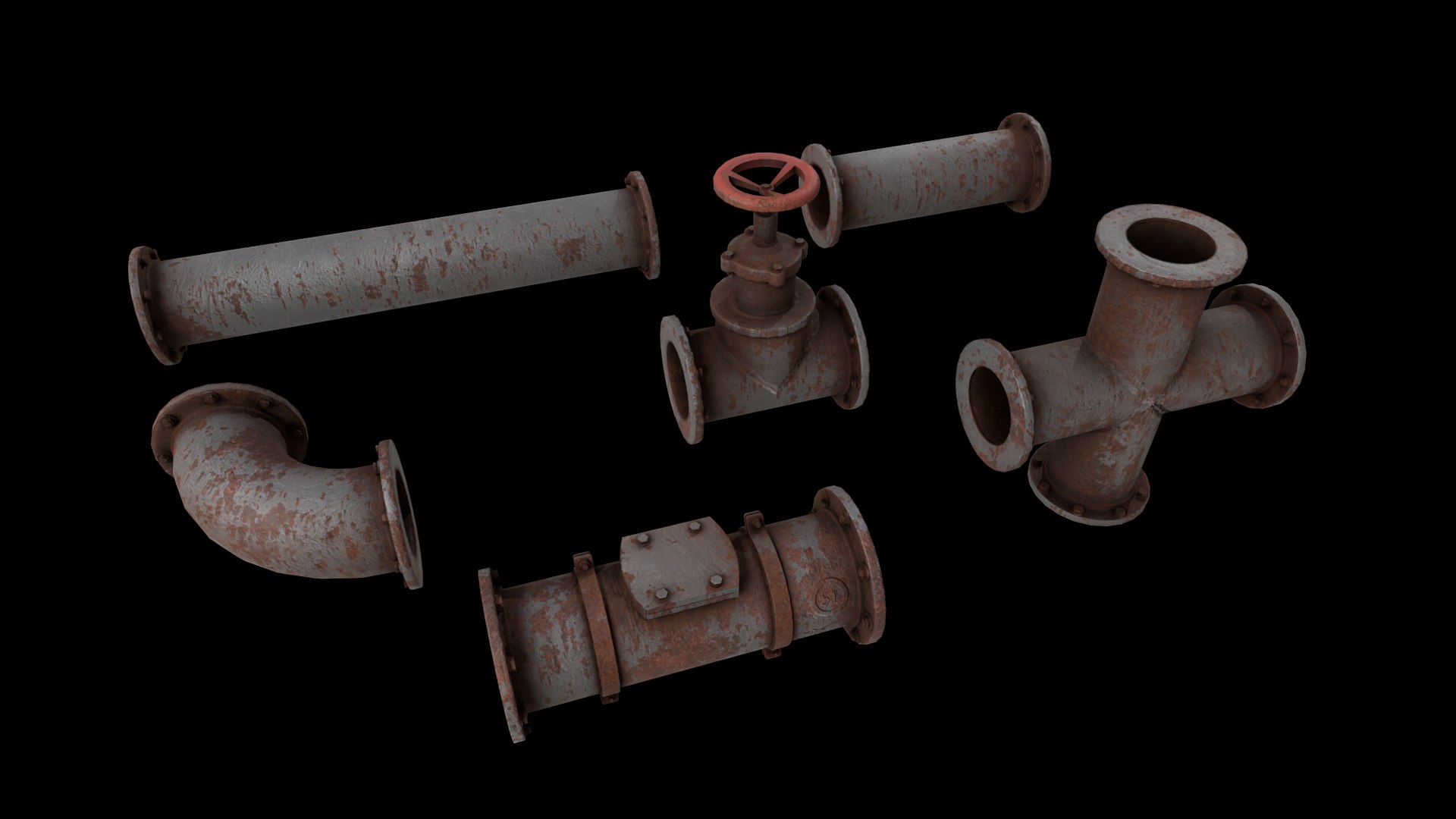 Modular pipes connectable 3D model - TurboSquid 1986134