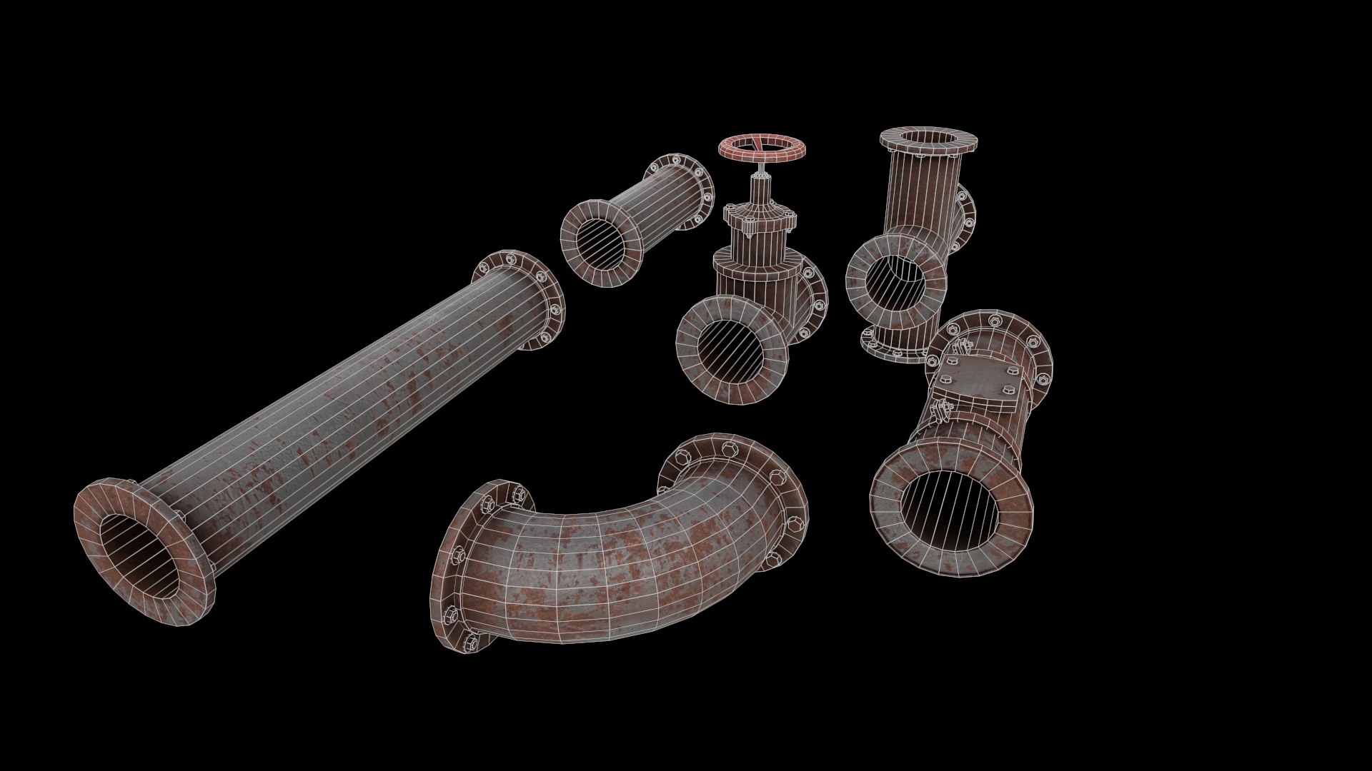 Modular pipes connectable 3D model - TurboSquid 1986134