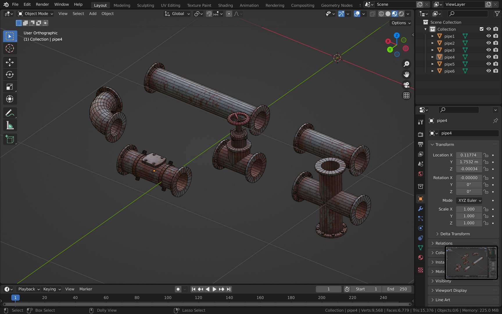 Modular pipes connectable 3D model - TurboSquid 1986134