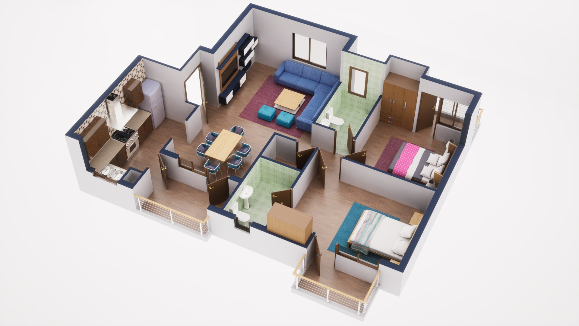 3D Floor Plan 37 Model - TurboSquid 1971784