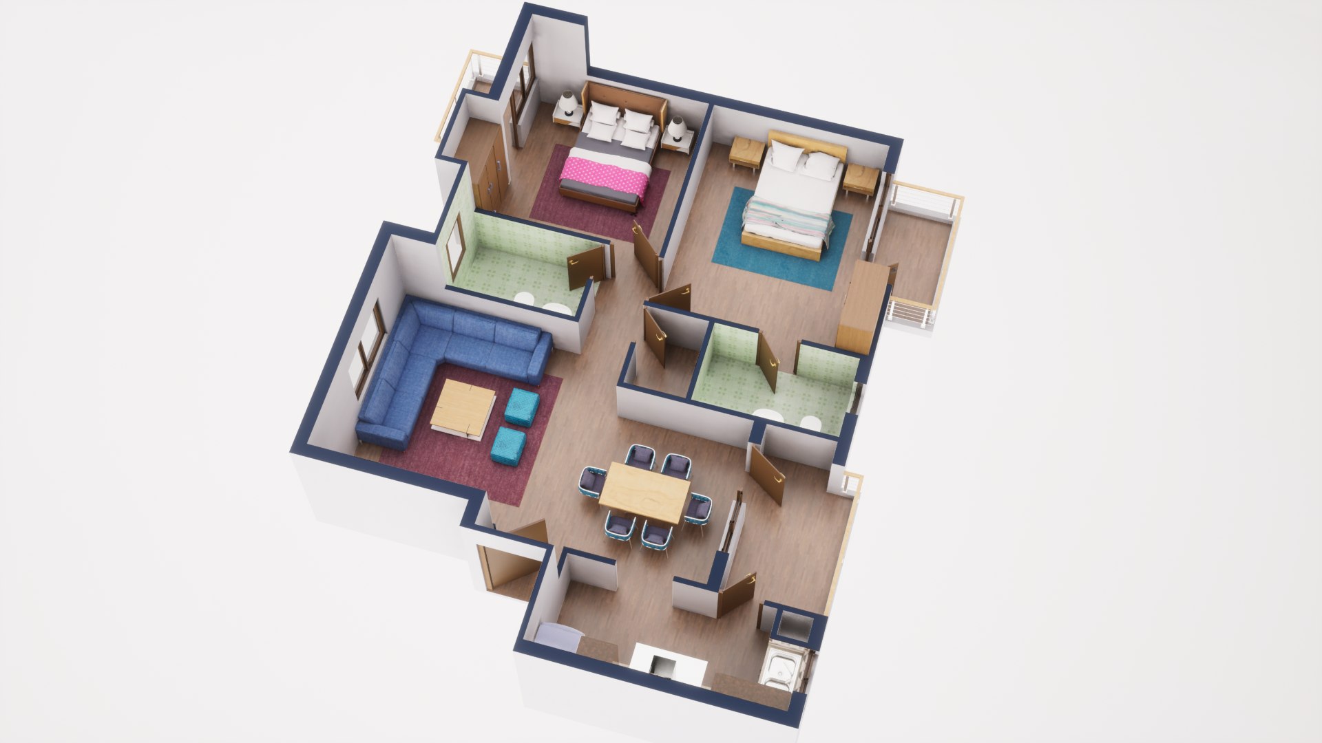 3D Floor Plan 37 Model - TurboSquid 1971784