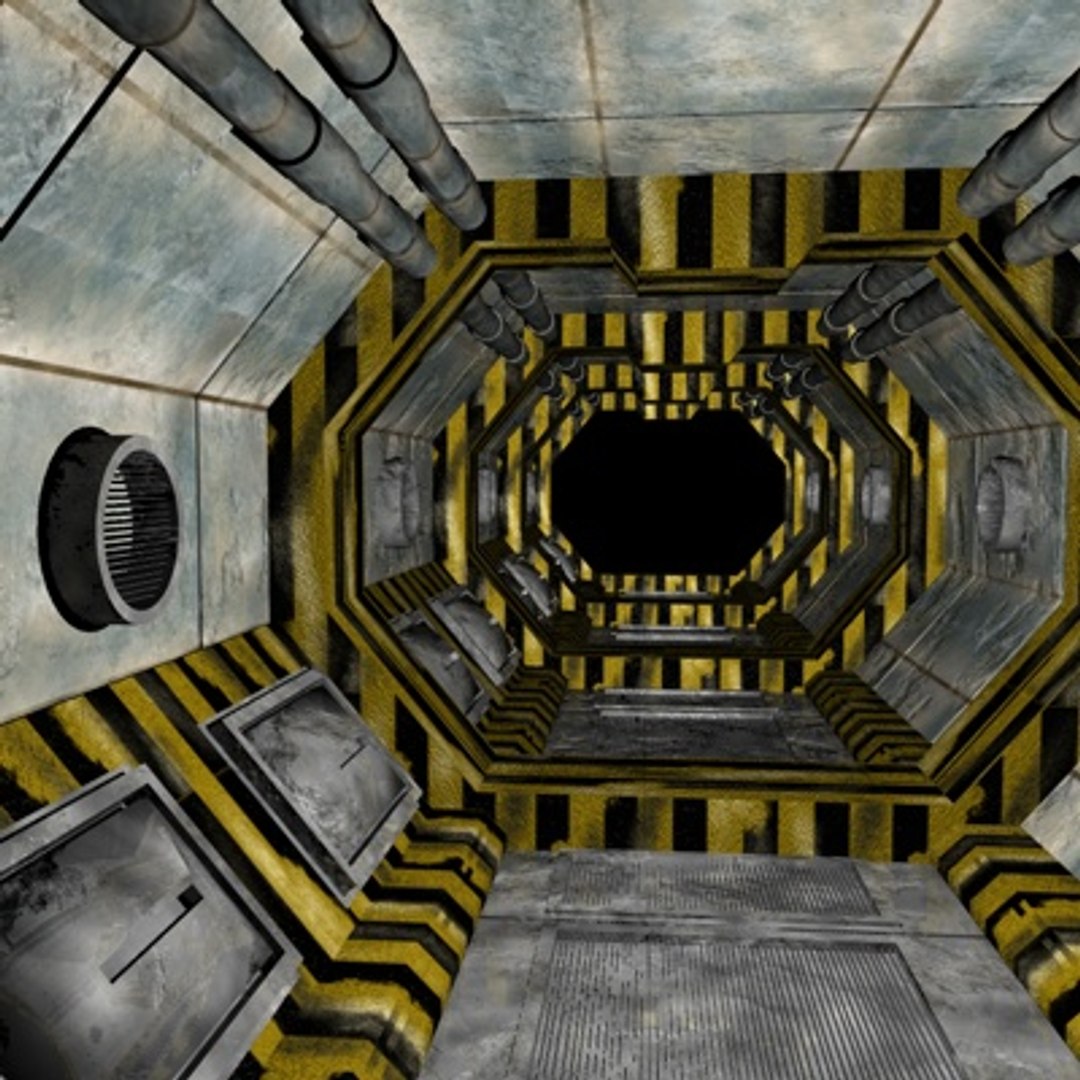 3d Science Fiction Corridor Passage