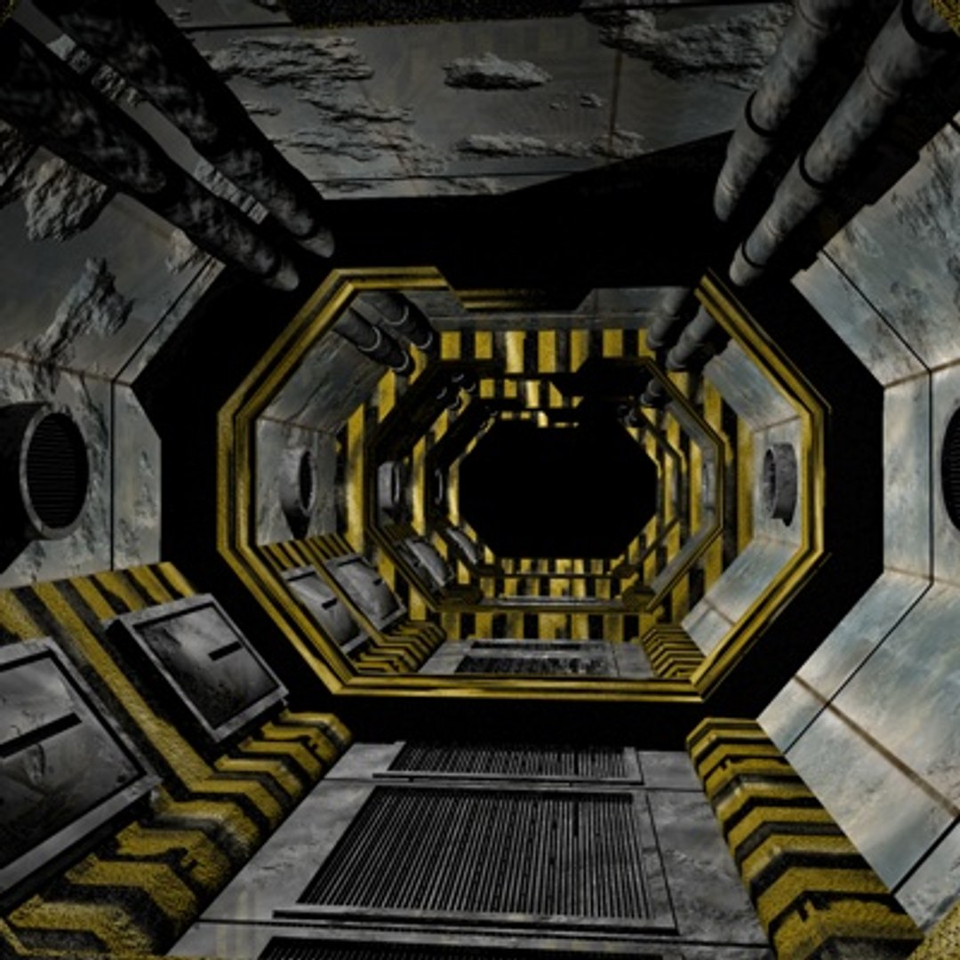 3d Science Fiction Corridor Passage