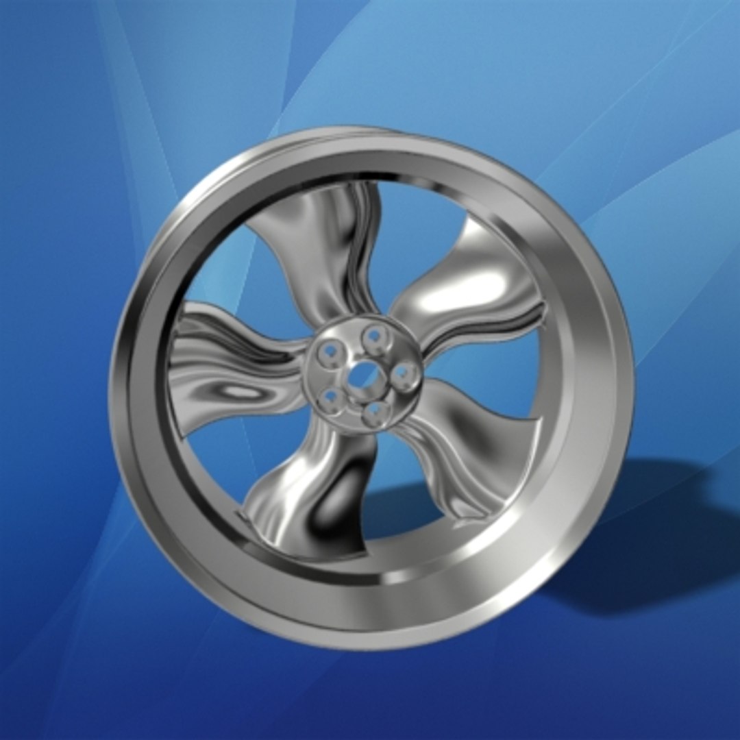 3ds Max Chrome Rim Wheel Car