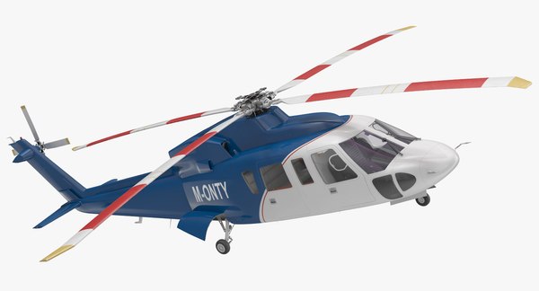 3d sikorsky s76 rigged model