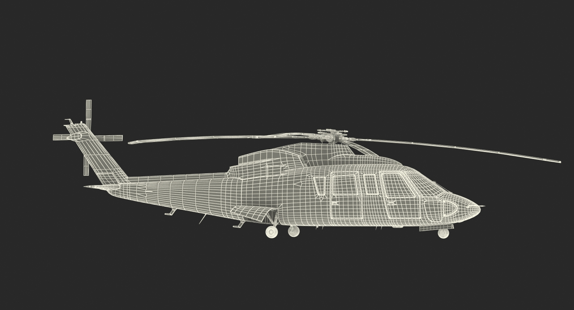 3d Sikorsky S76 Rigged Model