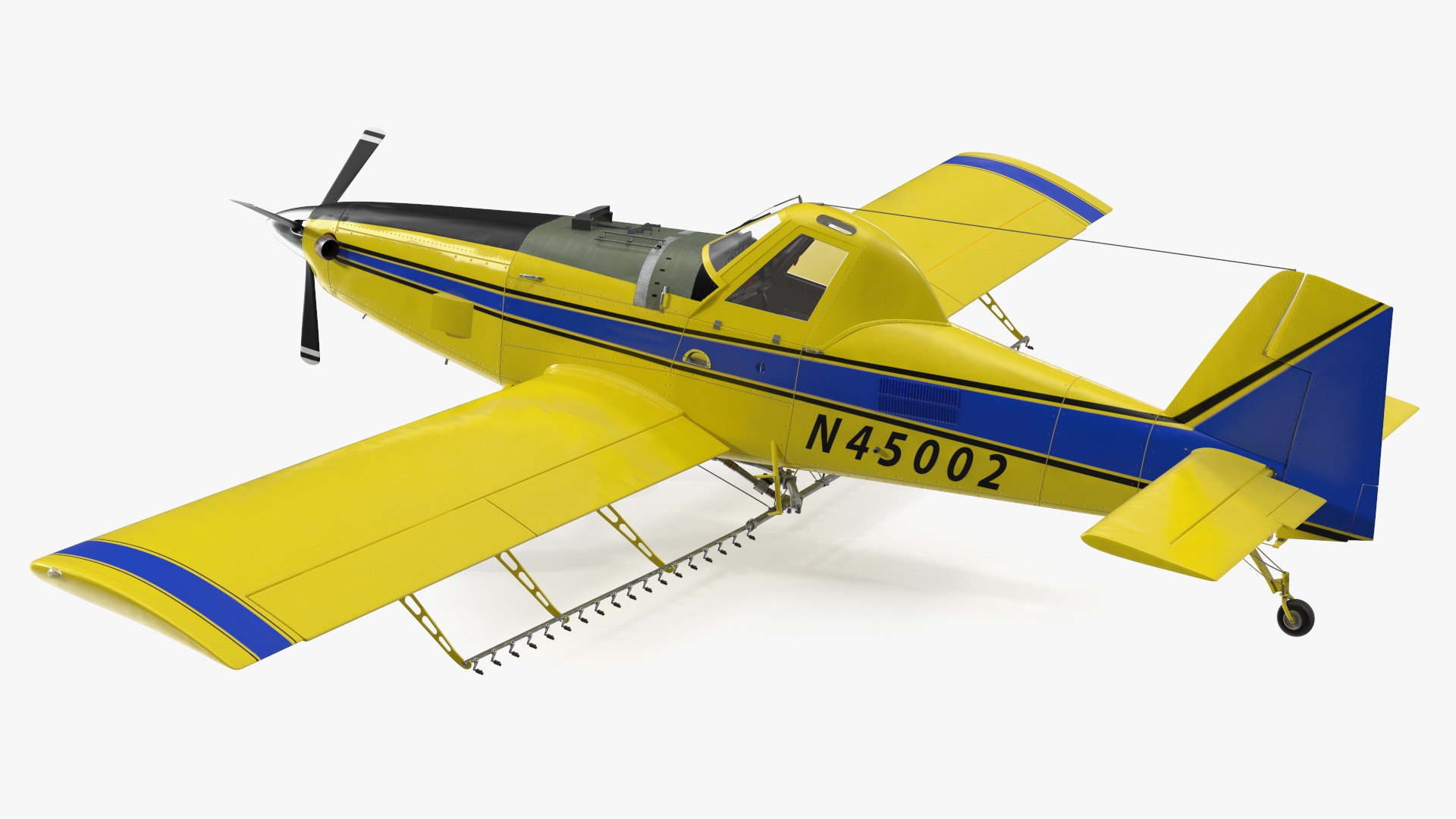 Agricultural Plane Air Tractor AT 502B Yellow Rigged for Maya 3D model - TurboSquid 2170127