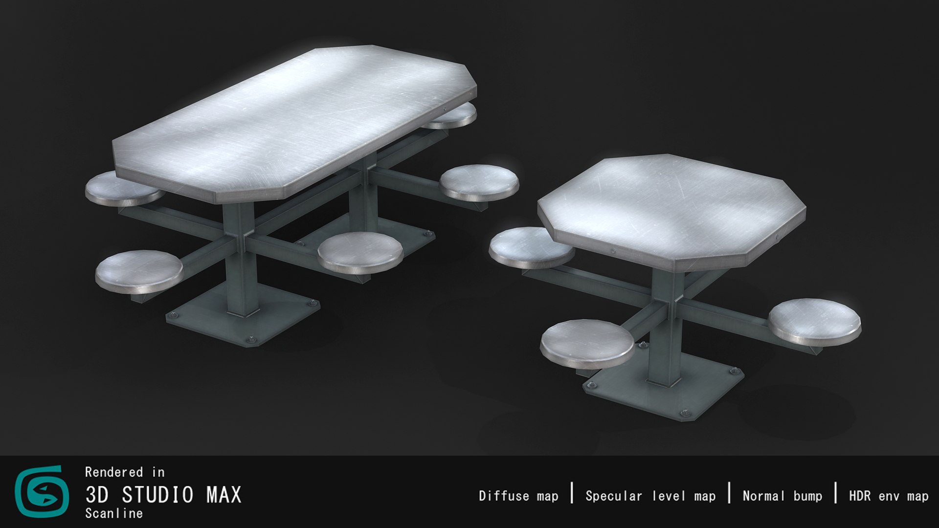 Prison Cafeteria Table 3D - TurboSquid 1299092