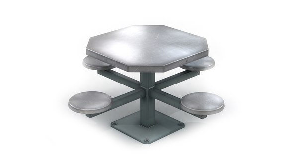 Prison cafeteria table 3D - TurboSquid 1299092