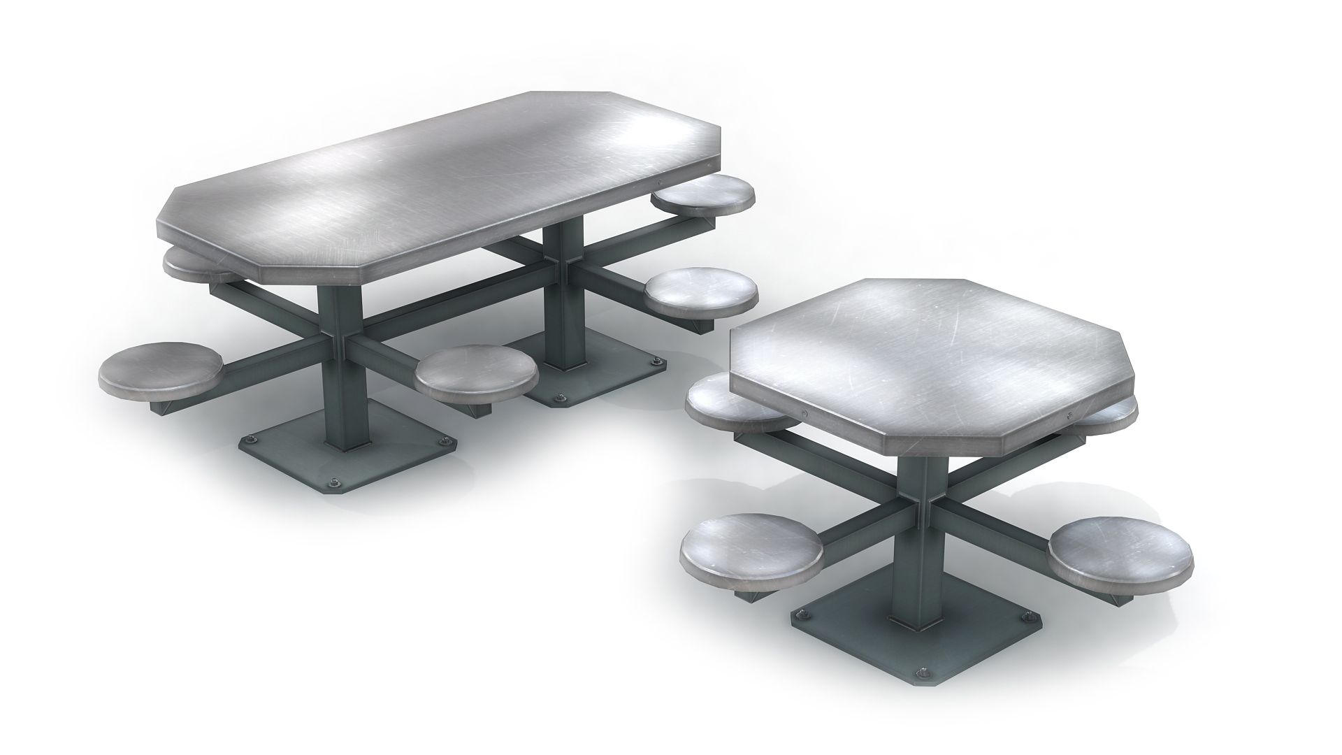 Prison cafeteria table 3D - TurboSquid 1299092