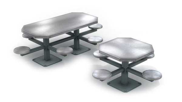 Prison cafeteria table 3D - TurboSquid 1299092