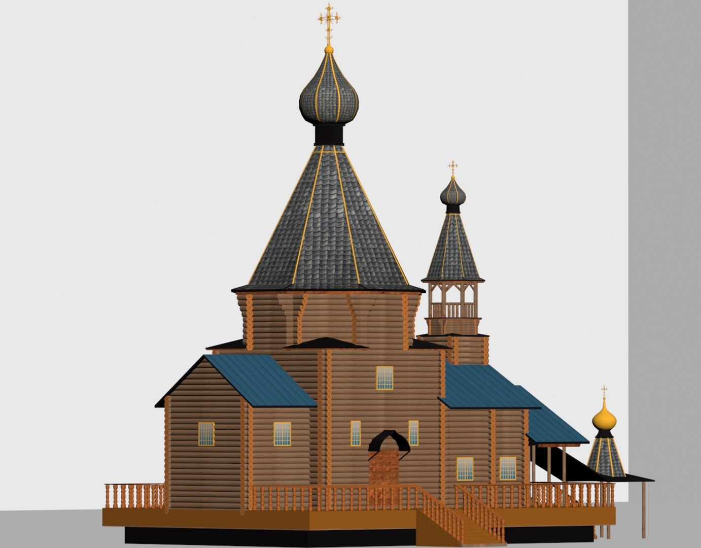 3D model orthodox russian church - TurboSquid 1481413