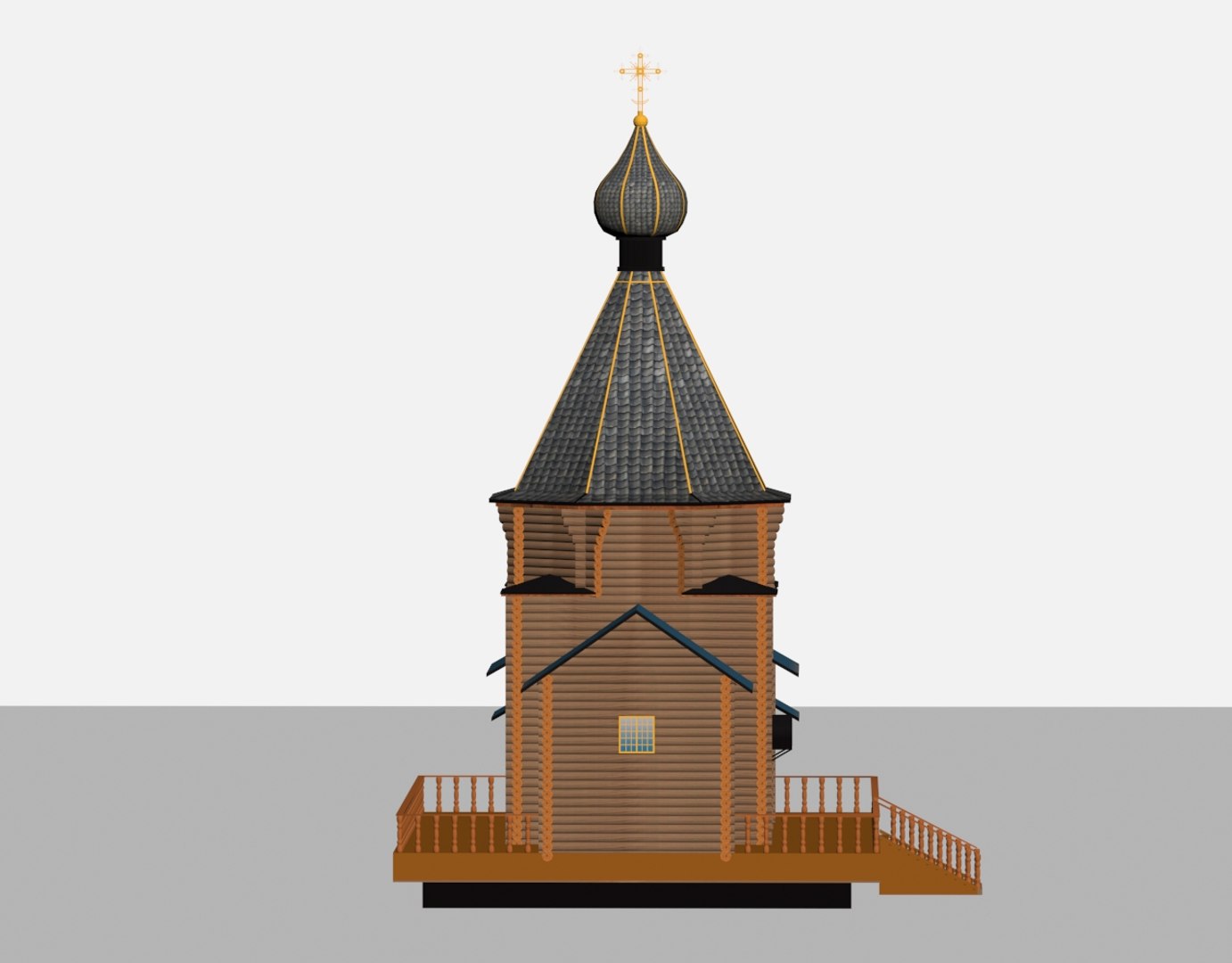 3D model orthodox russian church - TurboSquid 1481413