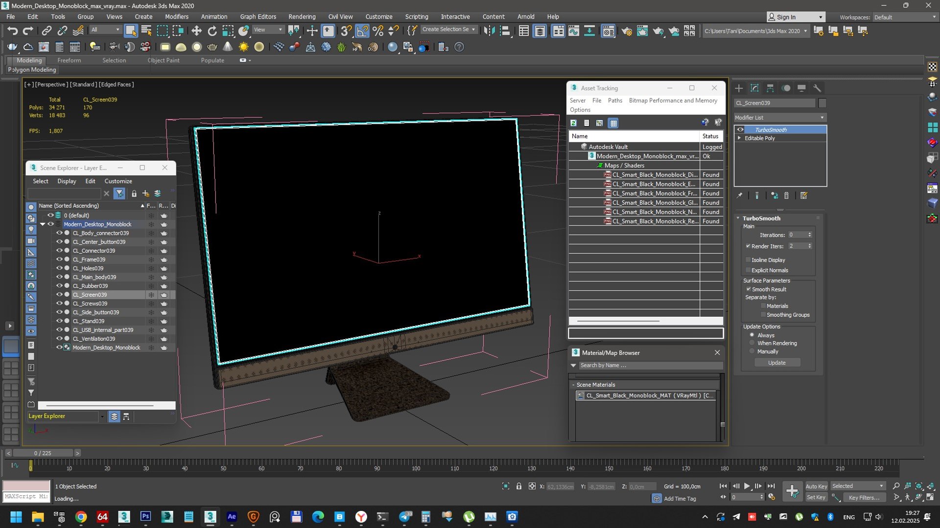 Modern Desktop Monoblock 3D Model - TurboSquid 2376381