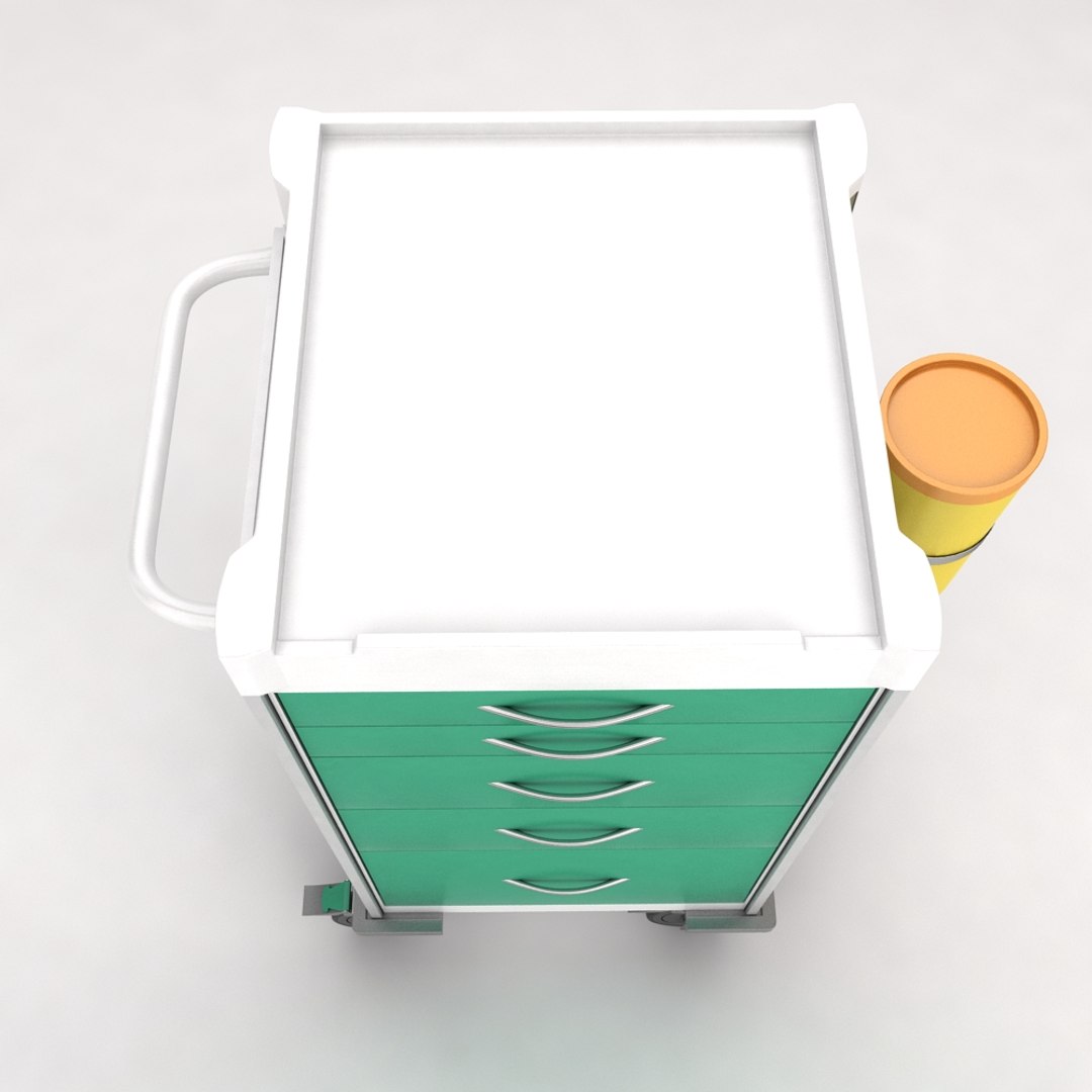 Medical Equipment Trolley Rack 3d Model