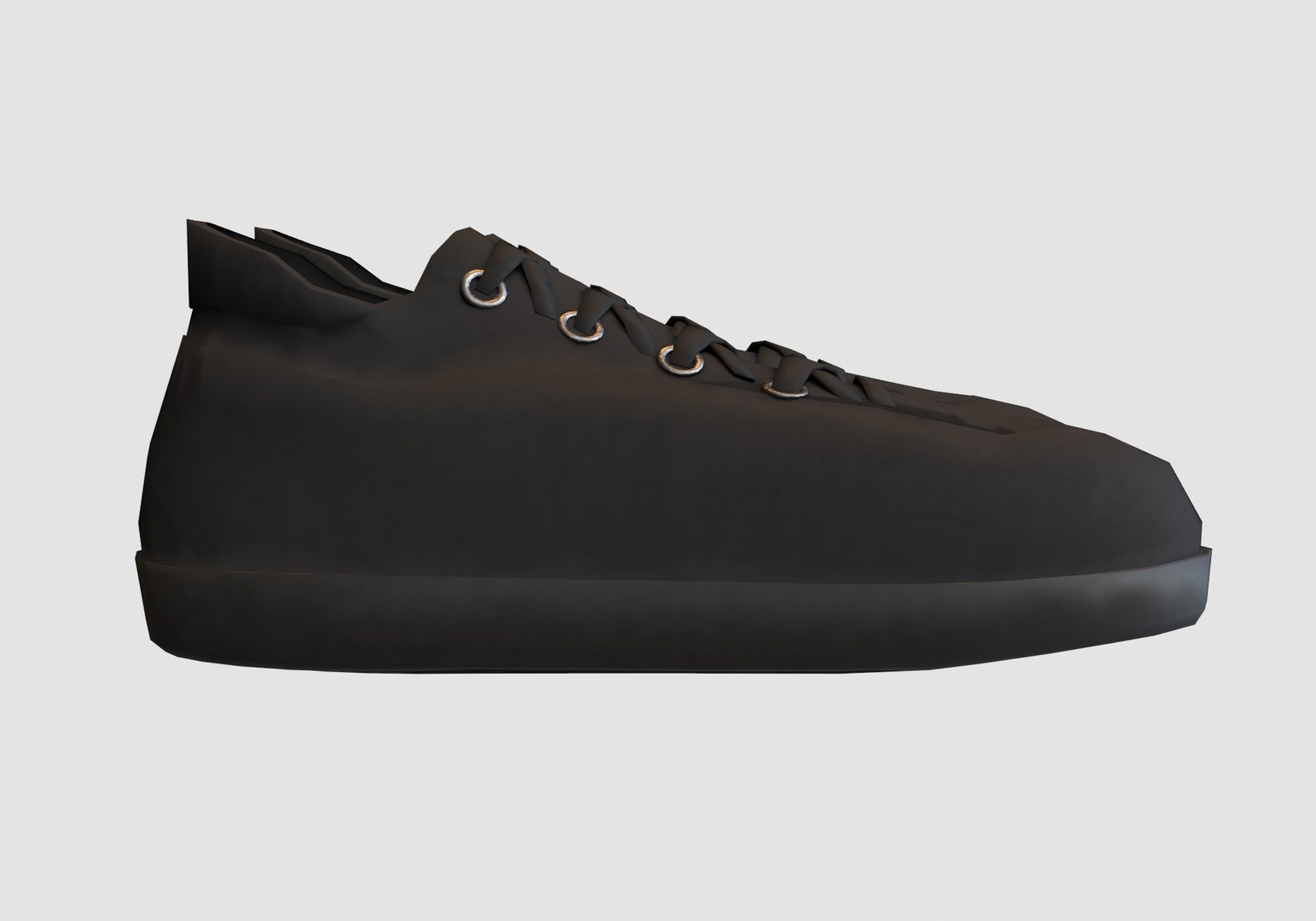Black Basic Shoes 3D Model - TurboSquid 1906238