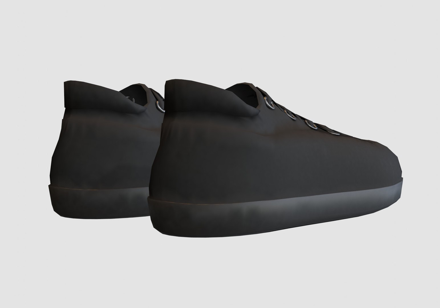 Black Basic Shoes 3D Model - TurboSquid 1906238