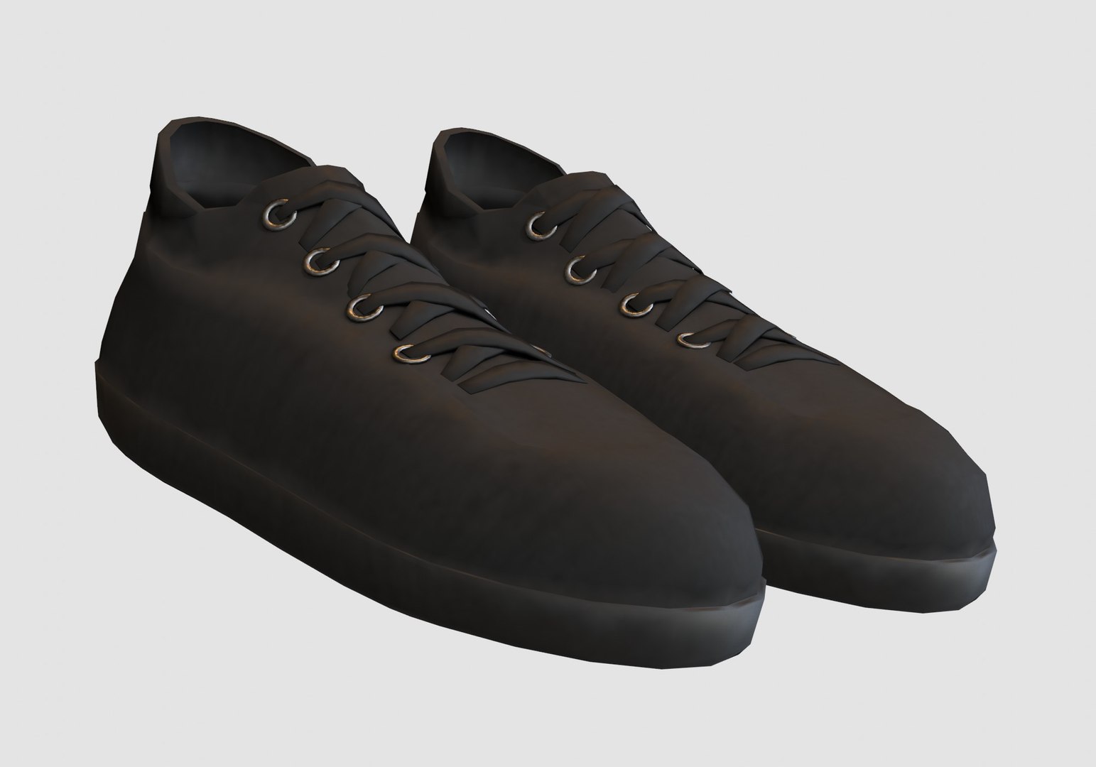 Black Basic Shoes 3D Model - TurboSquid 1906238