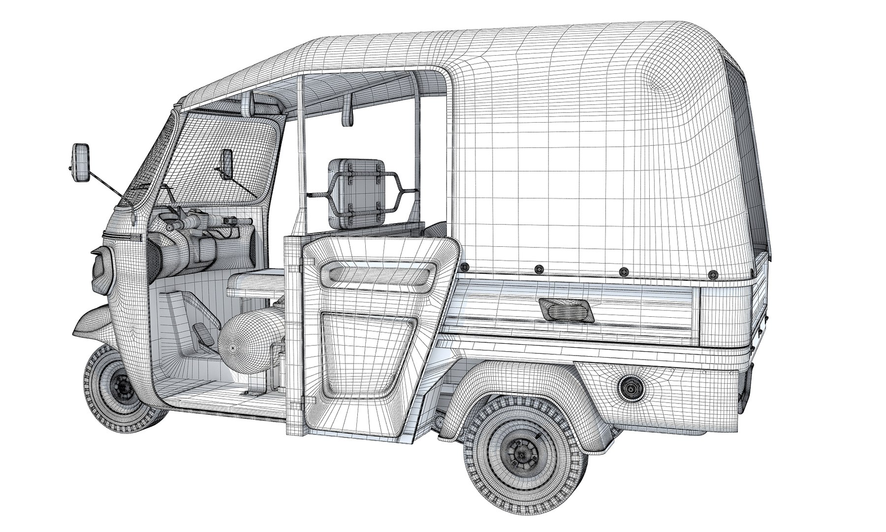 3D 3 Wheeler Taxi Tuk Tuk Model - TurboSquid 2398566