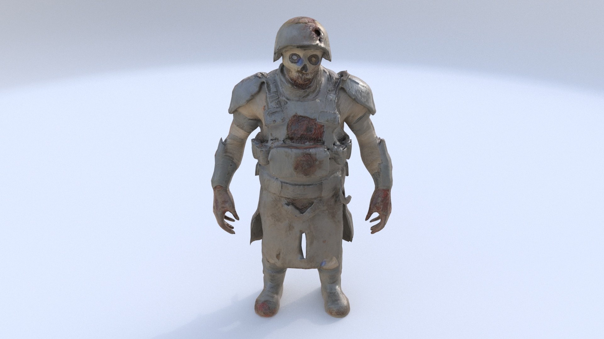 Armored Zombie Model - TurboSquid 2334591