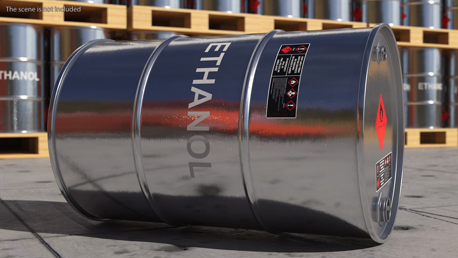 3D Ethanol Metal Barrel - TurboSquid 1702736