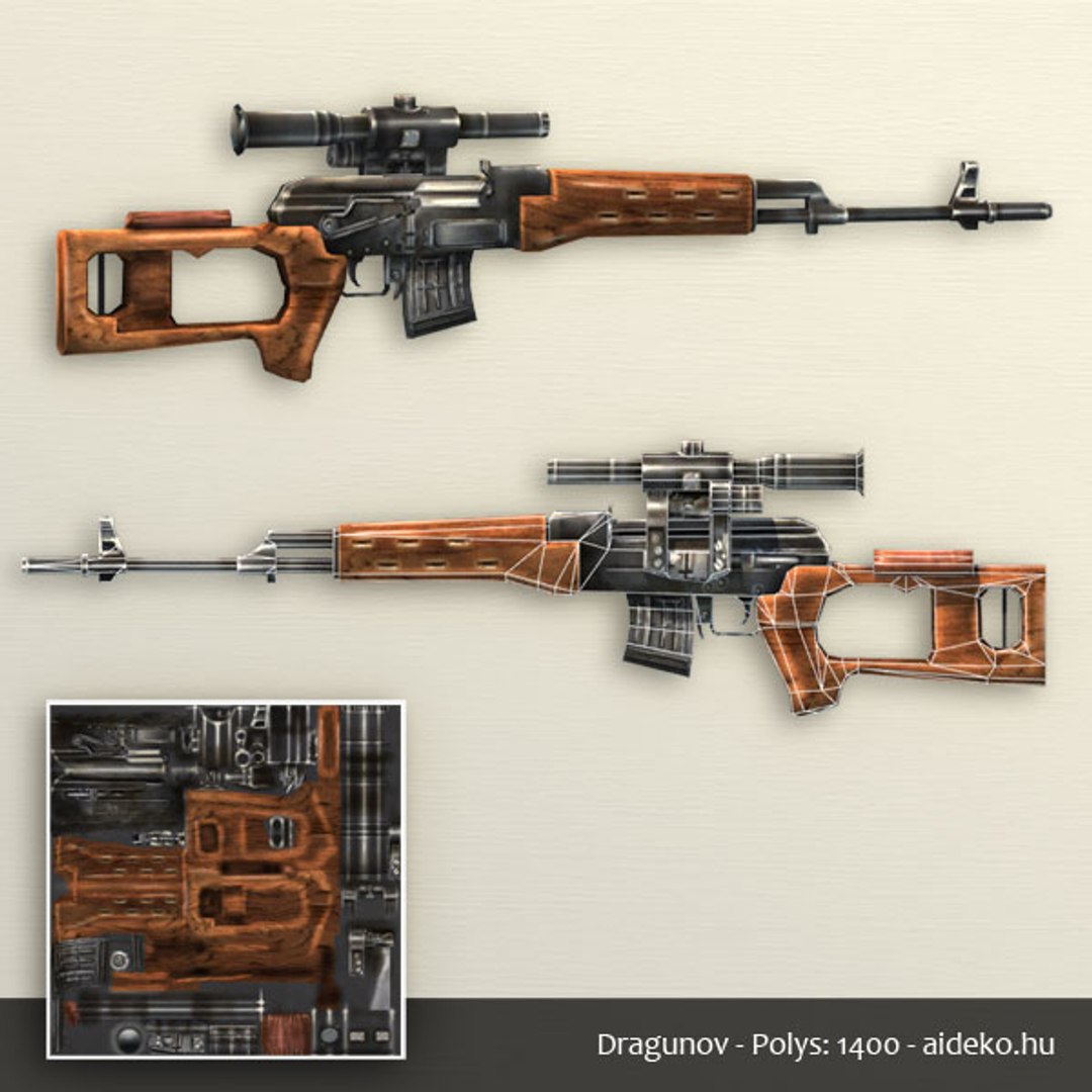 3d dragunov gun