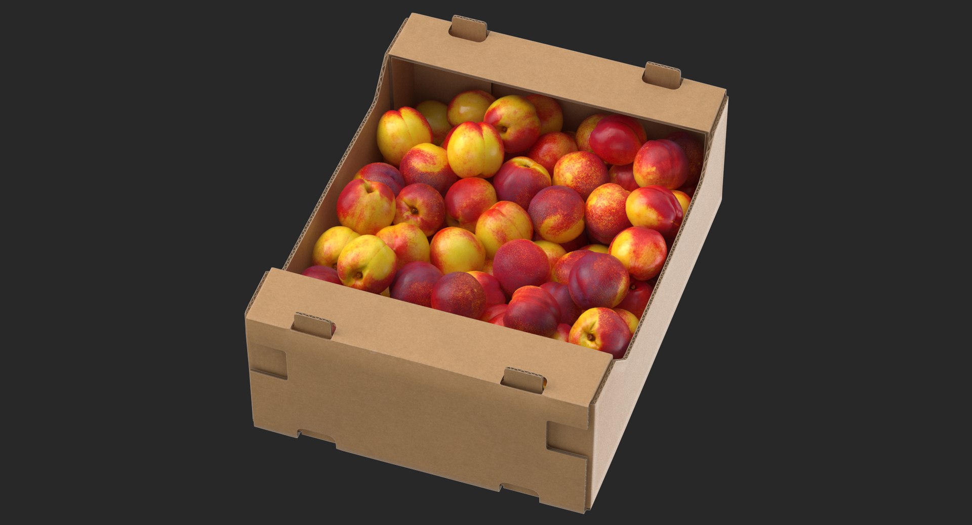 Cardboard Display Box Nectarines 3D Model - TurboSquid 1470175