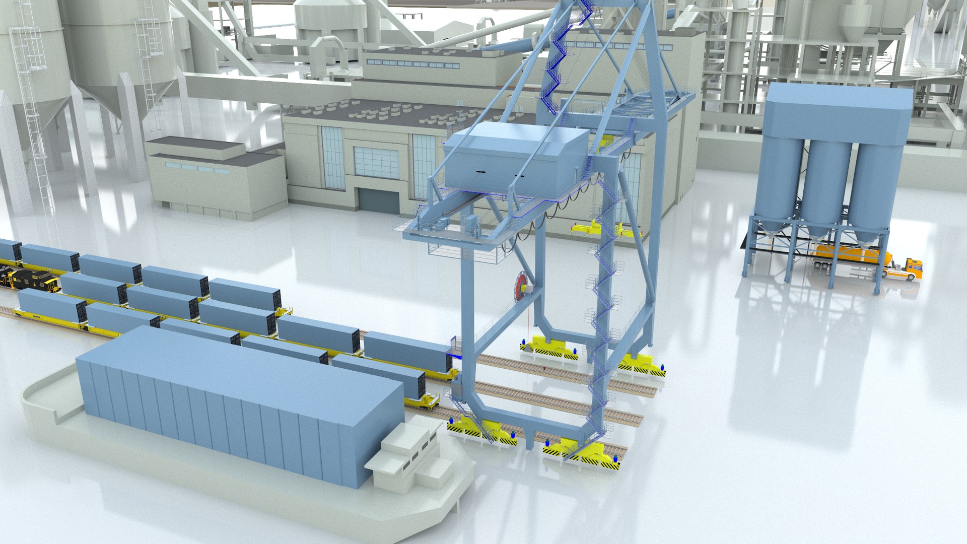 3D Model Cement Plant 3D Model - TurboSquid 1914474