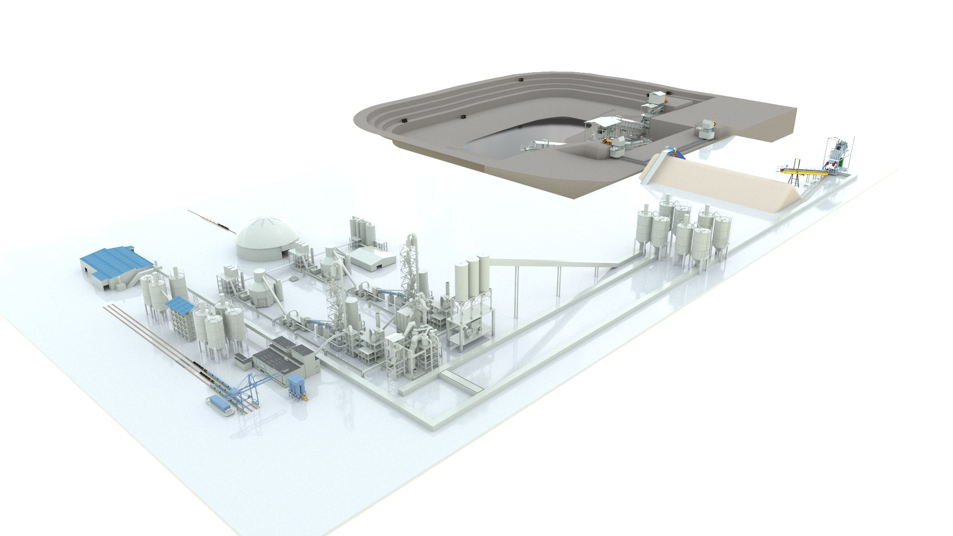 3D Model Cement Plant 3D Model - TurboSquid 1914474