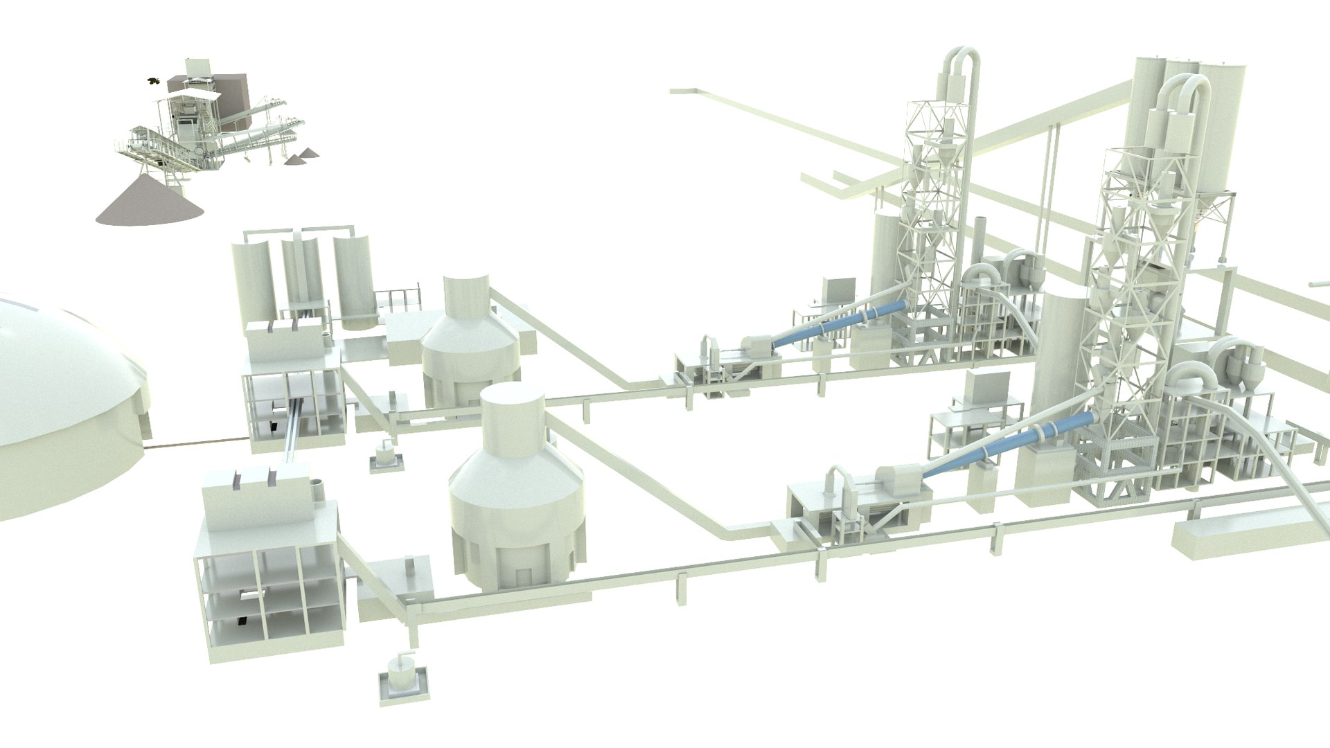 3D Model Cement Plant 3D Model - TurboSquid 1914474